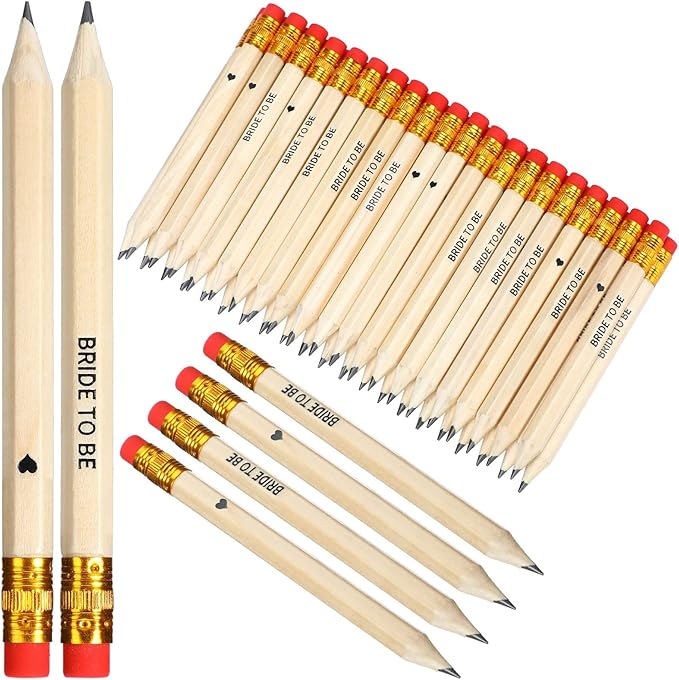 Amazon.com : Outus 50 Pieces Wedding Pre-sharpened Half Pencils with ...