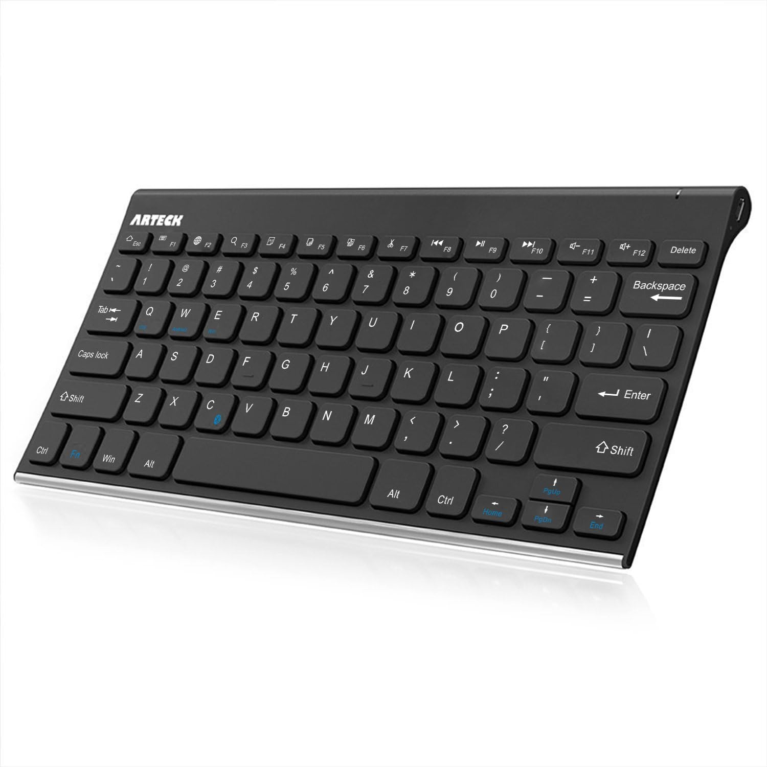 Amazon.com: Arteck Bluetooth Keyboard, Stainless Steel Universal ...
