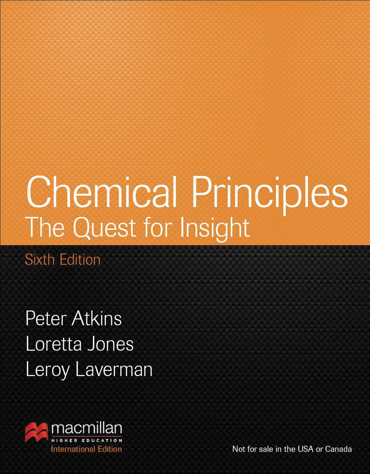 Chemical Principles: The Quest for Insight: Atkins, Peter, Jones ...