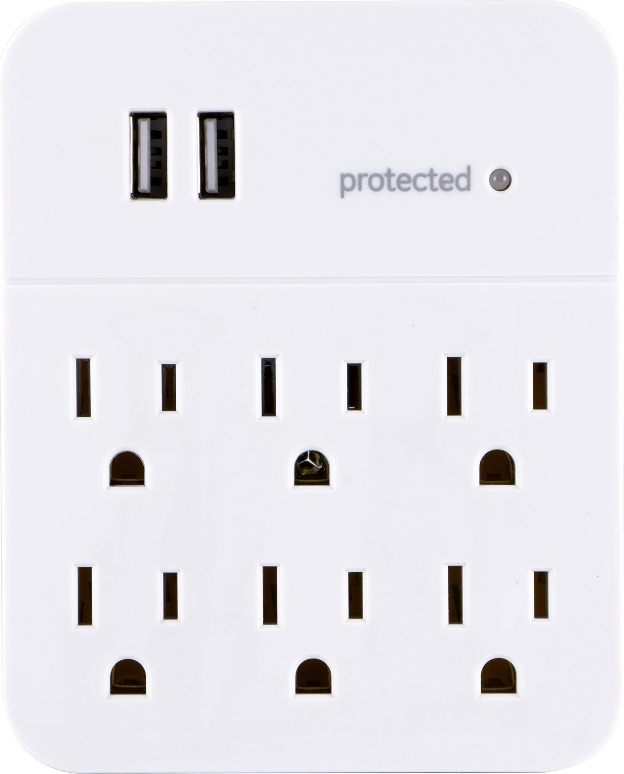 Amazon.com: GE 4-Outlet Surge Protector, 2 USB Ports, 3 Ft Power Cord ...