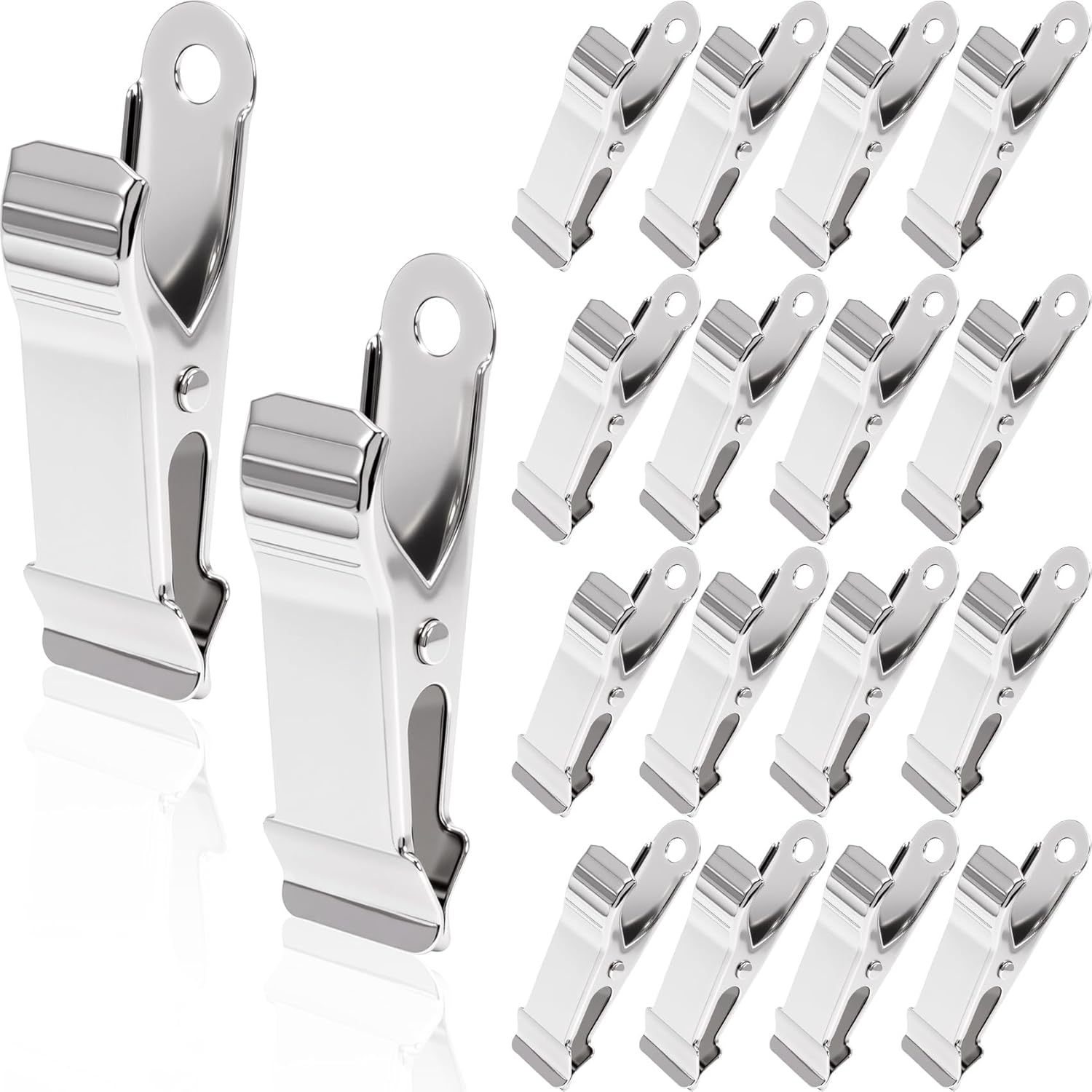 Winsyison 18pcs Flat Spring Mini Clamps, 1.6 Inch Small Metal Alligator ...