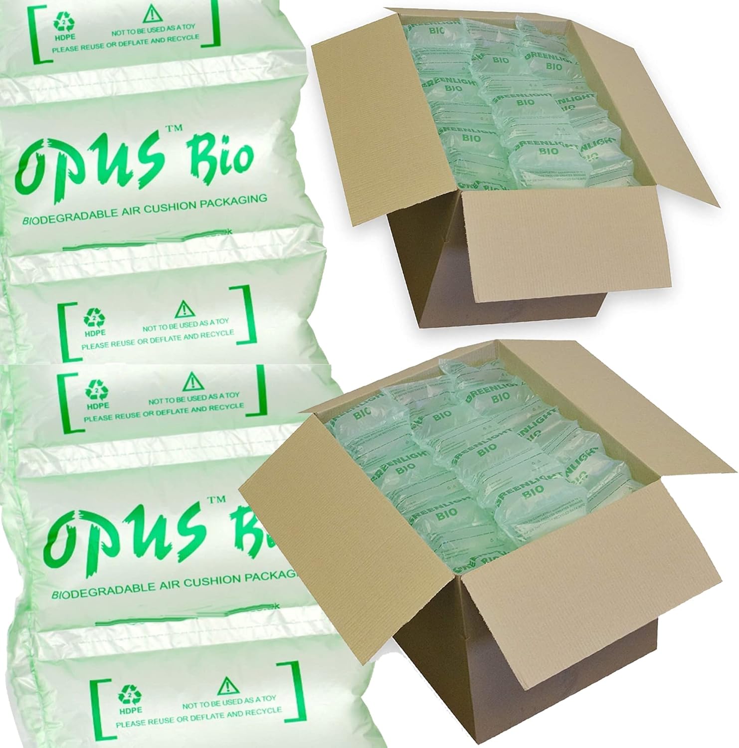 Large Air Filled Pillow Cushion Bags Void Fill Pre-Inflated Polythene ...