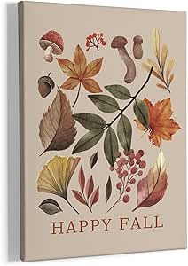Amazon.com: HIWX Happy Fall Wall Decor, Fall Decor, Autumn Fall Leaves ...