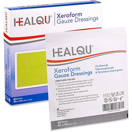 Amazon.com: CEEPORT Medical Xeroform Petrolatum Dressing 4x4, Non ...