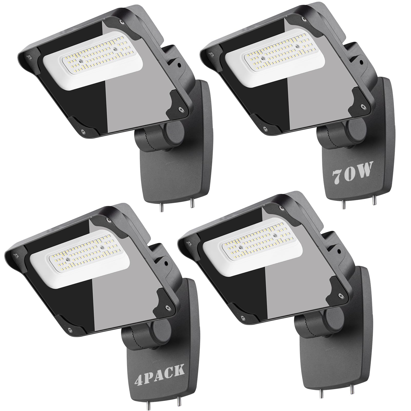 Lightdot 4 Pack 70W Led Flood Lights with Base, 5000K 10500LM [Eqv. to ...