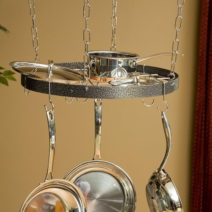 Amazon.com: Rogar 8028 Gourmet 20" Round Pot Rack with Grid : Home ...