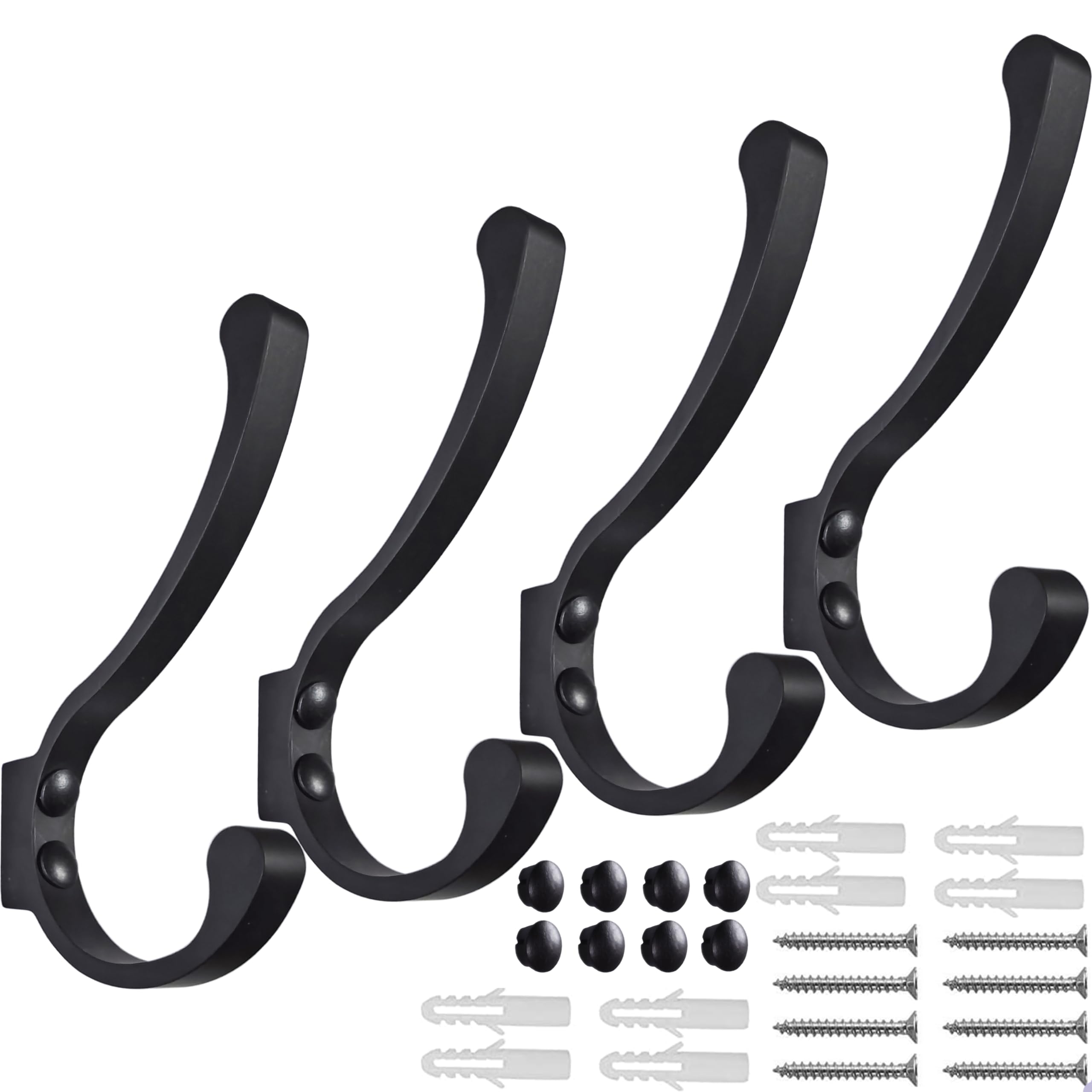 Amazon.com: Coat Hooks for Wall, Heavy Duty Large Wall Hooks for ...