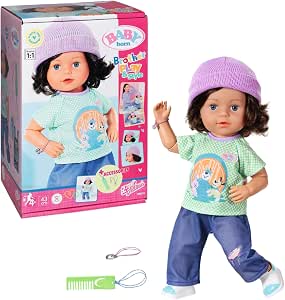 Amazon.com: BABY born Brother Play & Style 83500-43cm doll with ...
