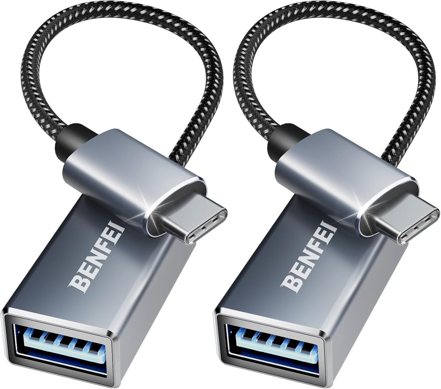 Amazon.com: Type C to Dual USB Adapter, eTECH Collection Type C OTG USB ...