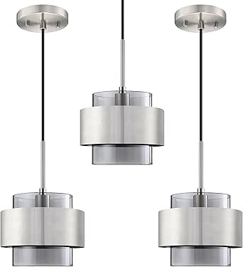 Dolaimy House 3 Pack 1 Light Hanging Kitchen Island Modern Industrial ...