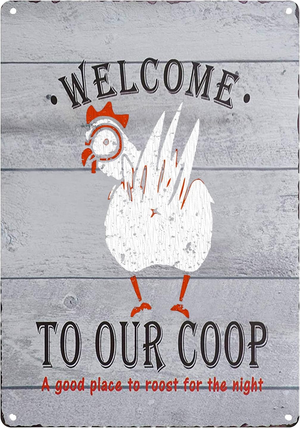 Amazon.com: WEIMEILD Welcome To Our Coop Sign Metal Tin Signs Wall ...