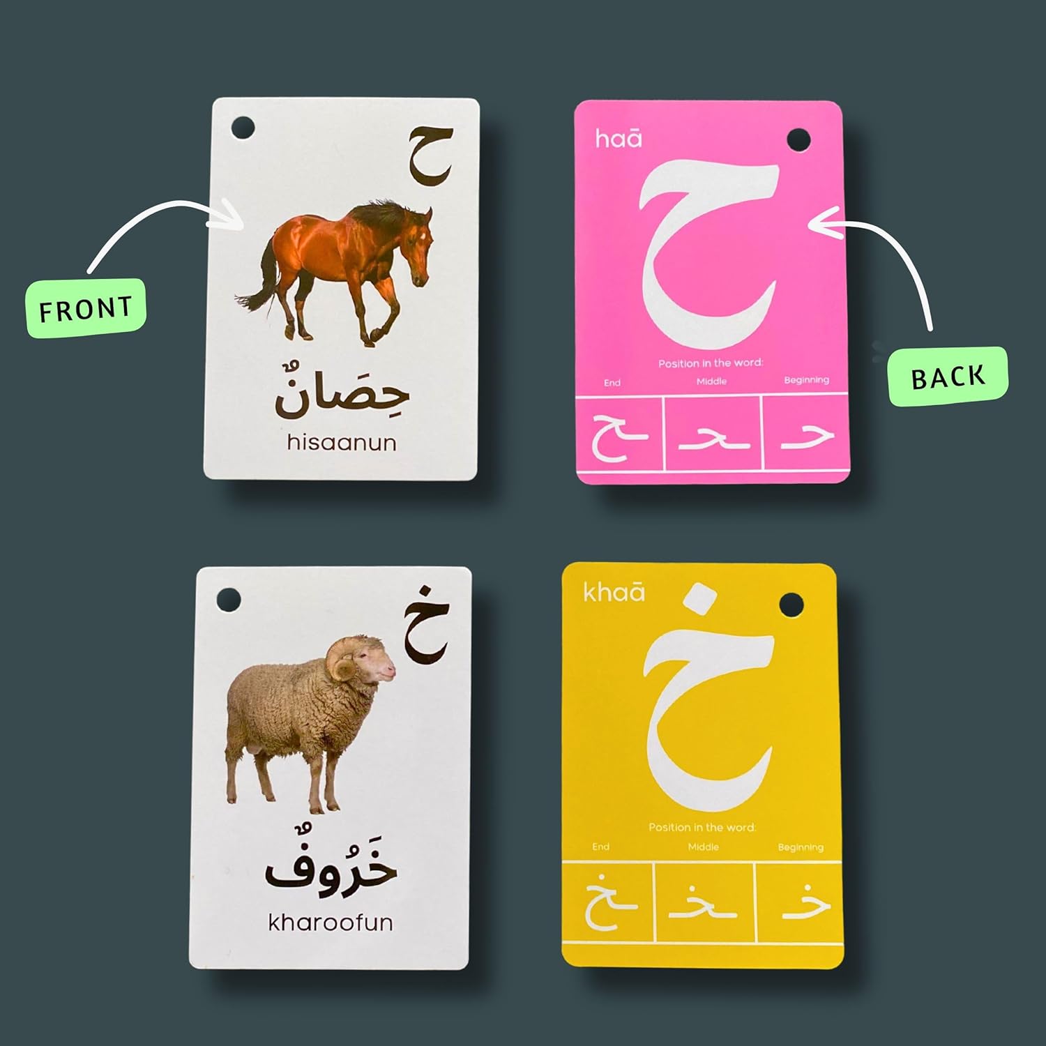 Arabic Alphabet Flash Cards for Kids Toddler and Nepal | Ubuy
