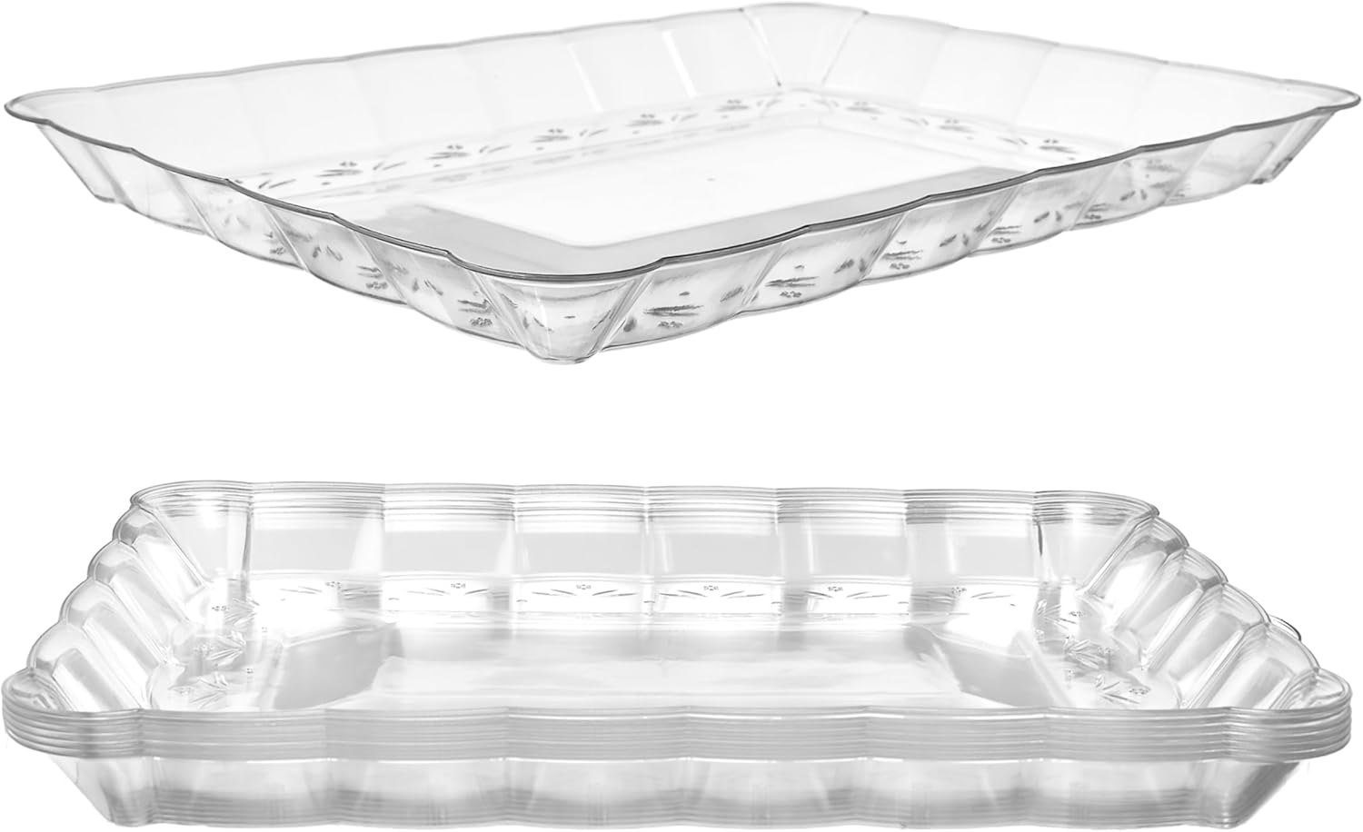 Amazon.com | Prestee 12-Pack Rectangular Plastic Serving Platter - 9x13 ...