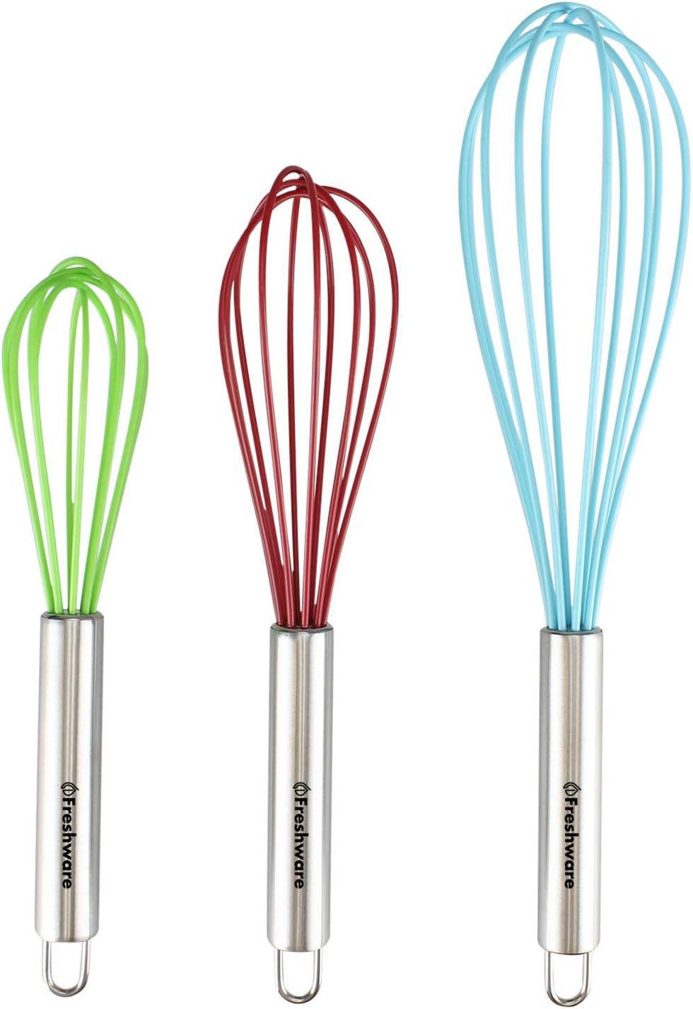 Amazon.com: 3 Pcs Premium Colorful Kitchen Mini Silicone Whisks - Mini ...