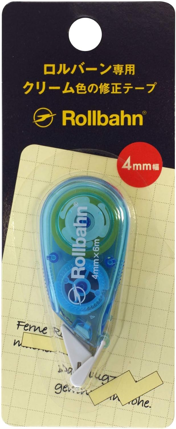 Amazon | ロルバーン 修正テープ クリーム 4mm幅 【スカイブルー】 500672 402 | 修正テープ | 文房具・オフィス用品