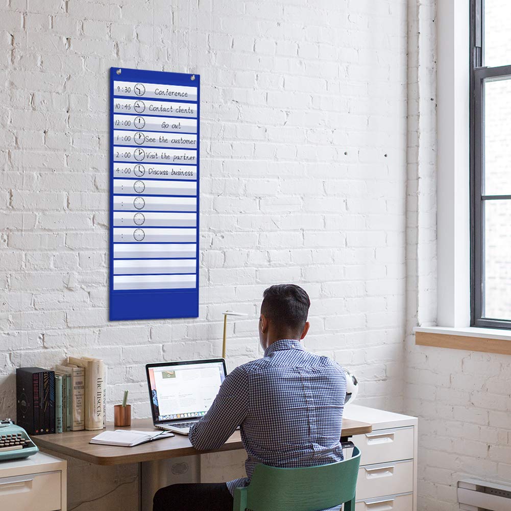 Snapklik.com : ZKOO Scheduling Pocket Chart, 13+1 Classroom Schedule Chart