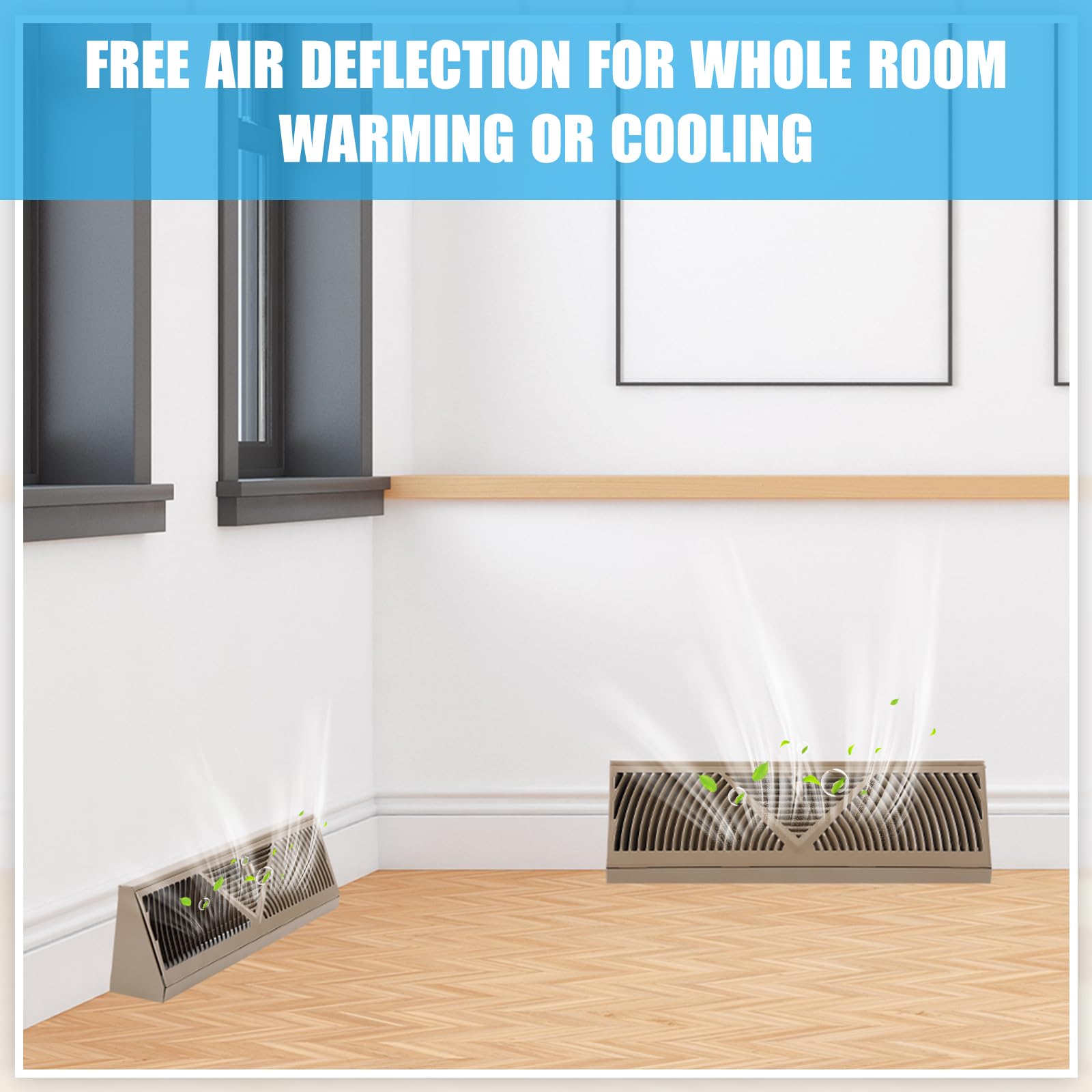 Snapklik.com : Yaocom 2 Pack Baseboard Register 24 Inch Duct Opening ...