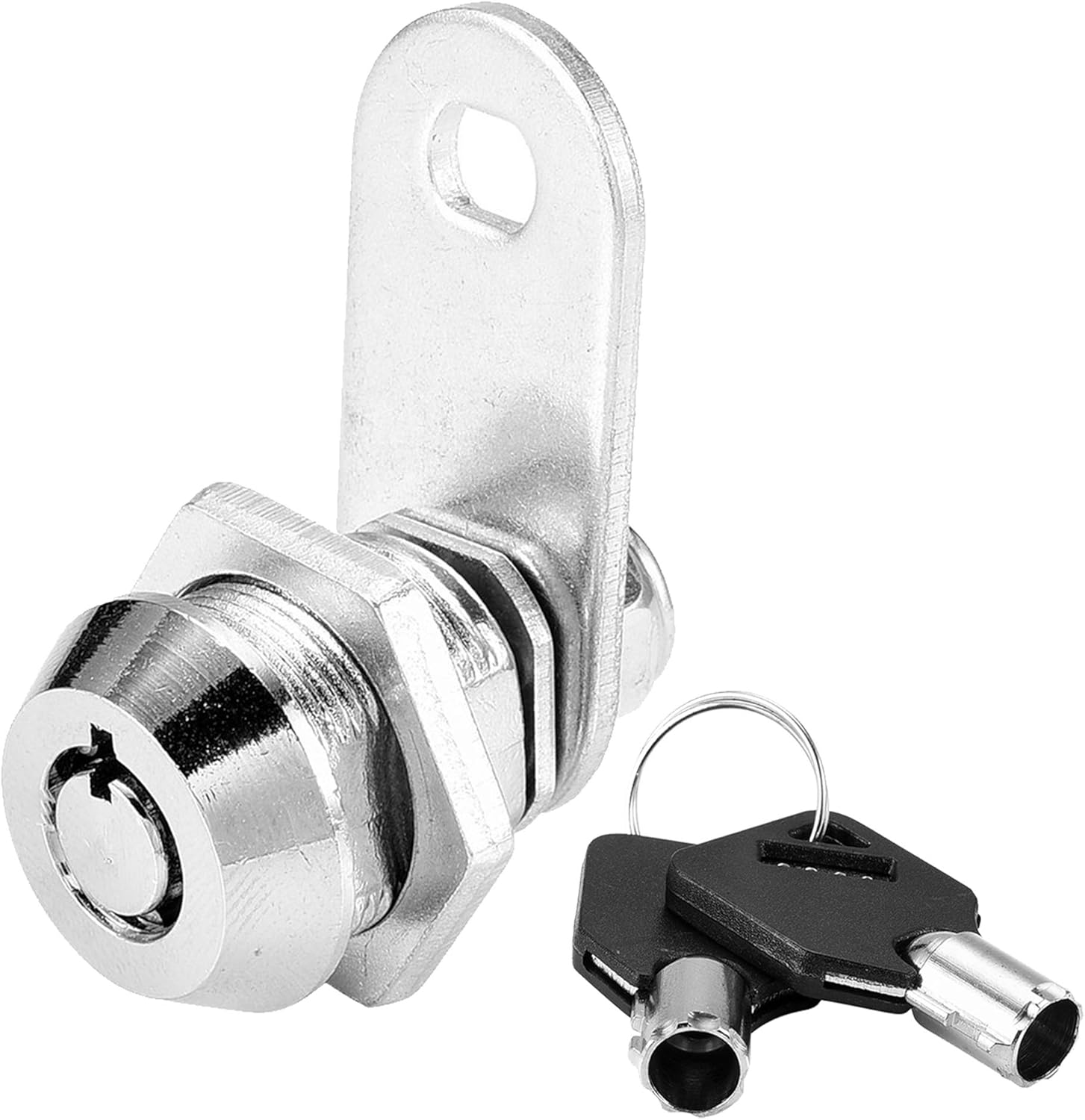 Kitmose Tubular Cam Lock with 5/8" Cylinder and Chrome Finish, Keyed ...
