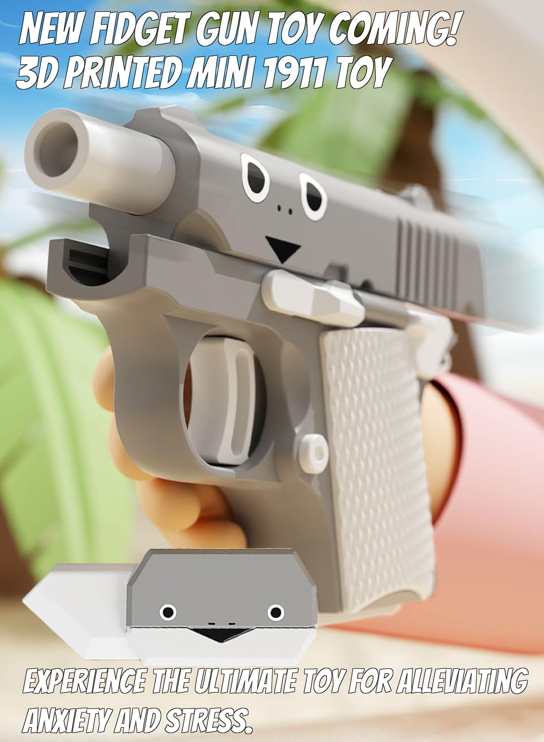 Snapklik.com : Fidget Gun Toy, Fidget Blaster Gun 1911 Titan Stress ...