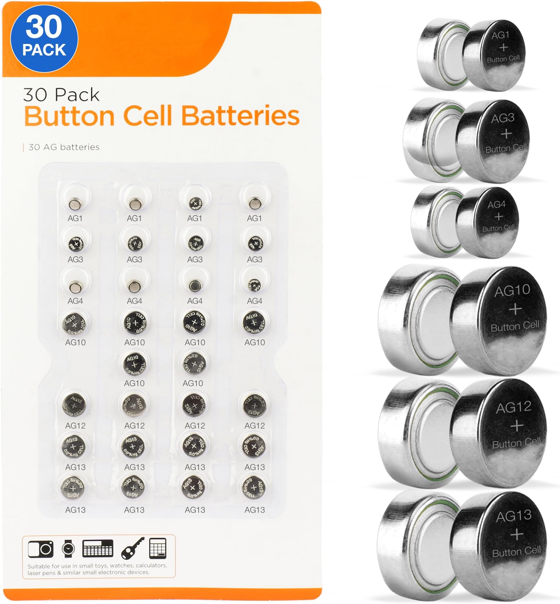 10 x 1.5V Button Coin Cell Battery Batteries AG12 AG-12 LR1142 GP386 ...