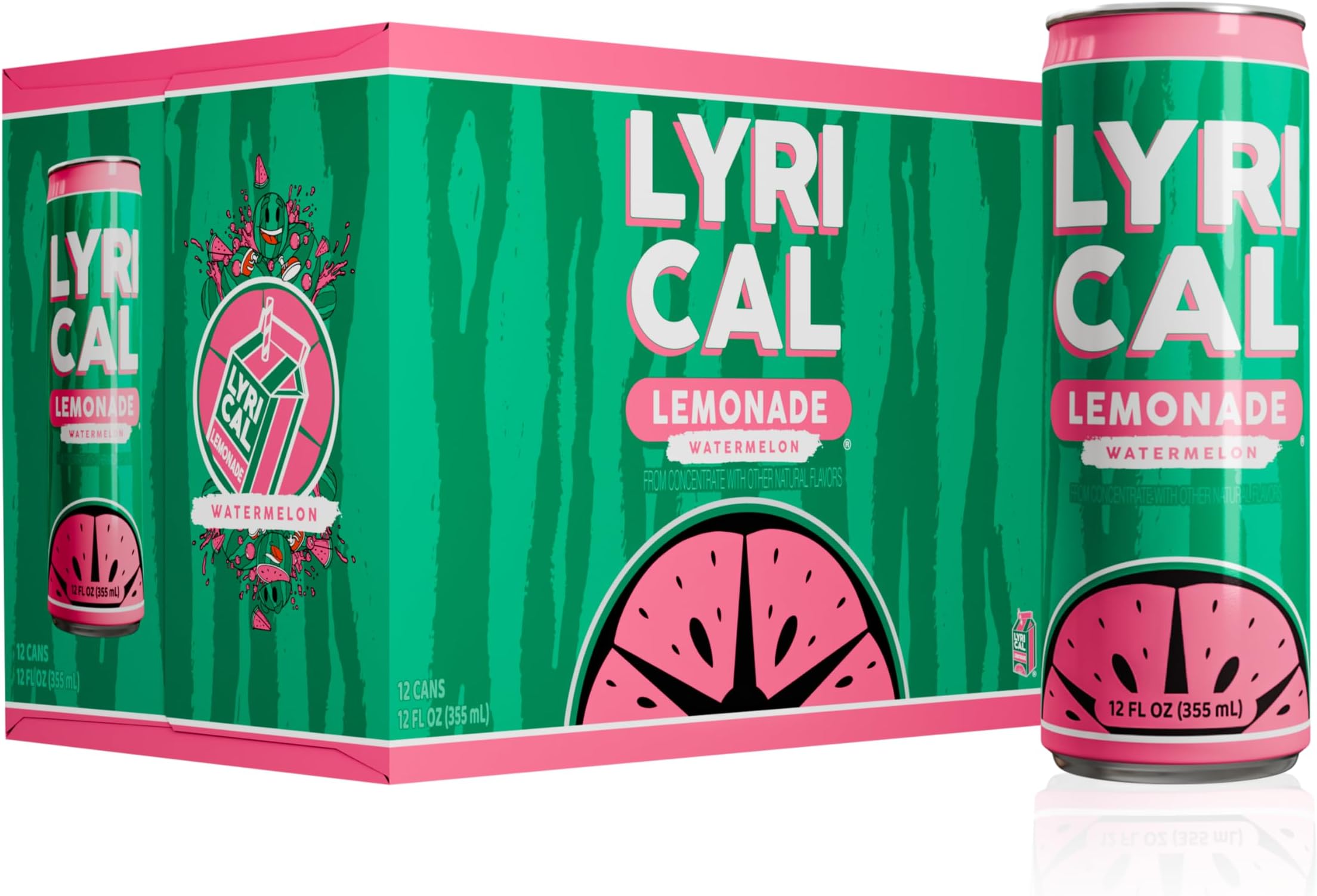 Amazon.com : Lyrical Lemonade, Watermelon Lemonade, 12 Fl Oz Cans (Pack ...