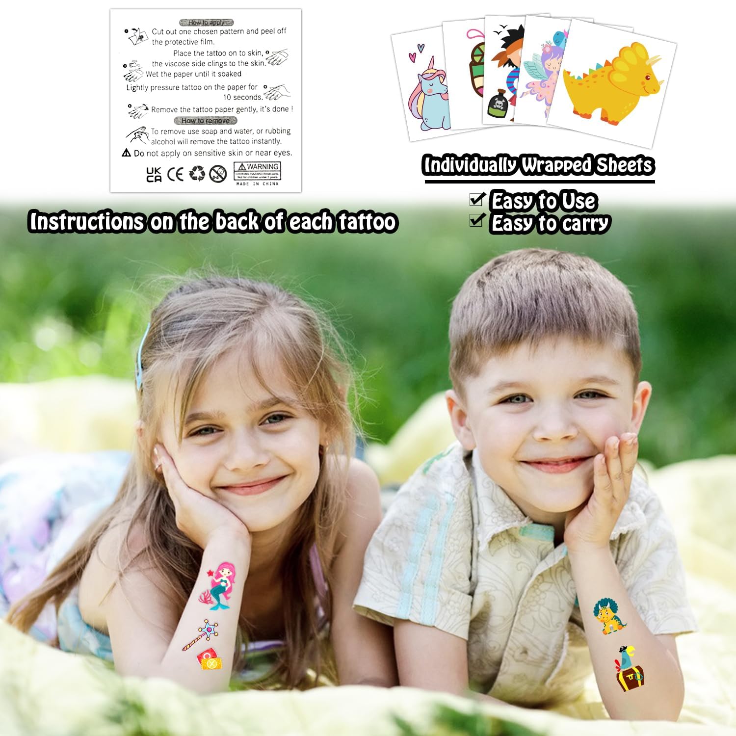 Snapklik.com : Partywind 408 PCS Kids Tattoos For Party Supplies ...