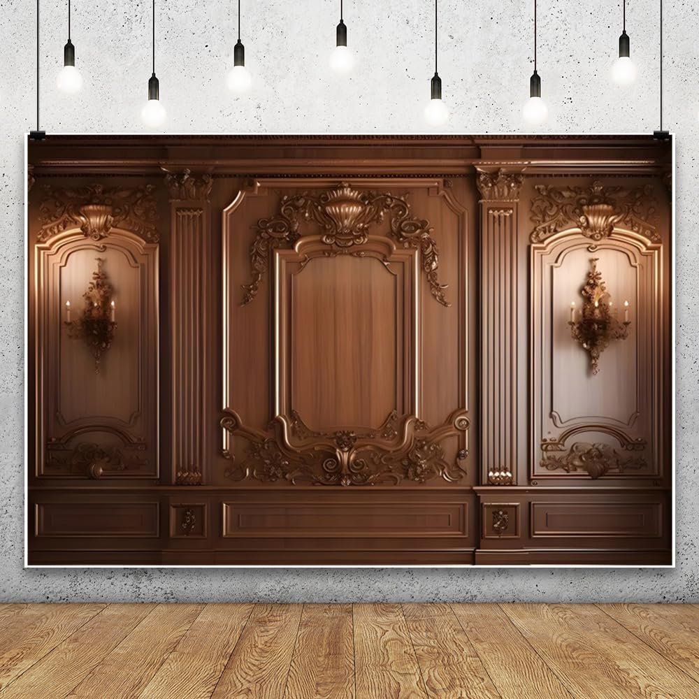 Amazon.com : Leowefowa 10x8ft Classic Interior Vintage Europe Wall ...