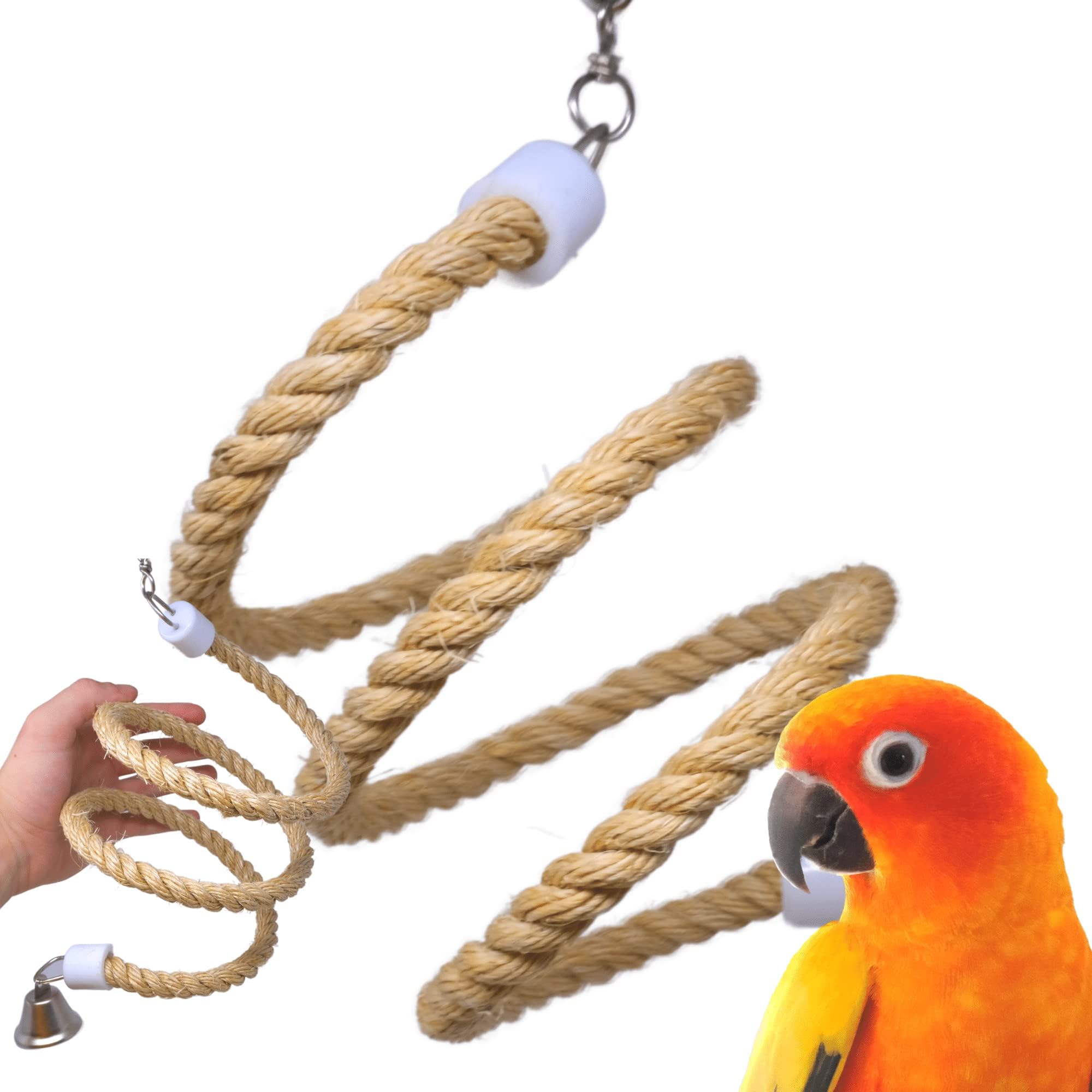 Amazon.com : 1614 Large Sisal Rope Bird Toys African Grey Cockatoo ...