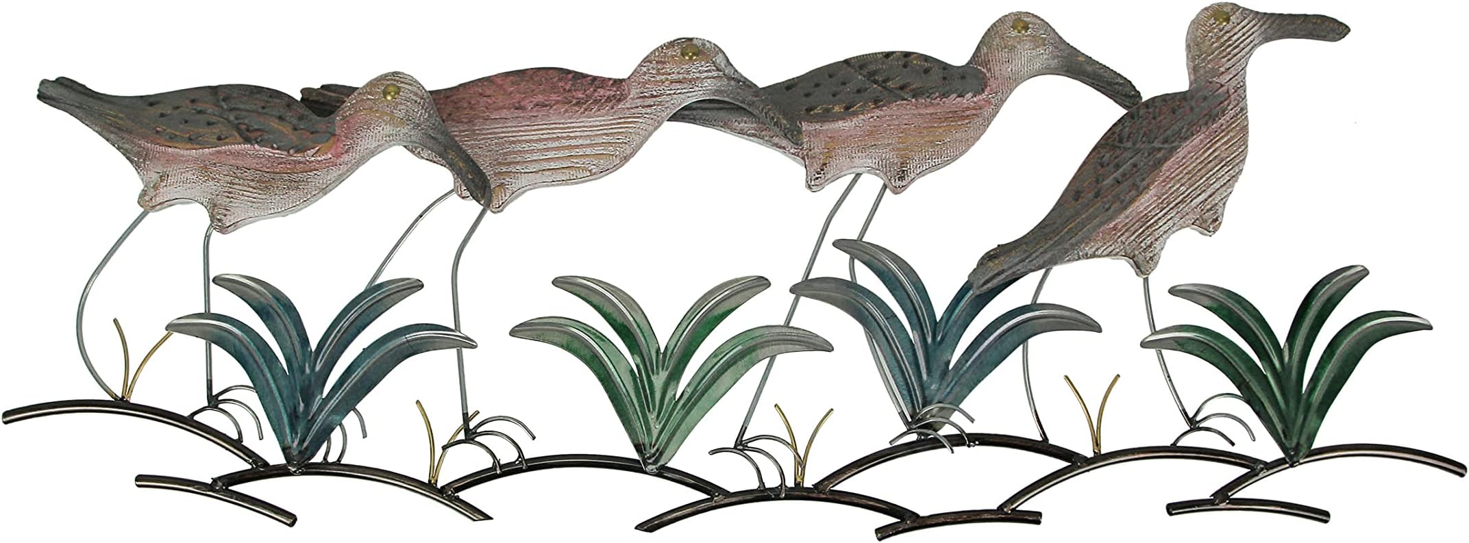 Amazon.com: Beach Patrol Sandpiper Wall Sculpture Multi Metallic One ...