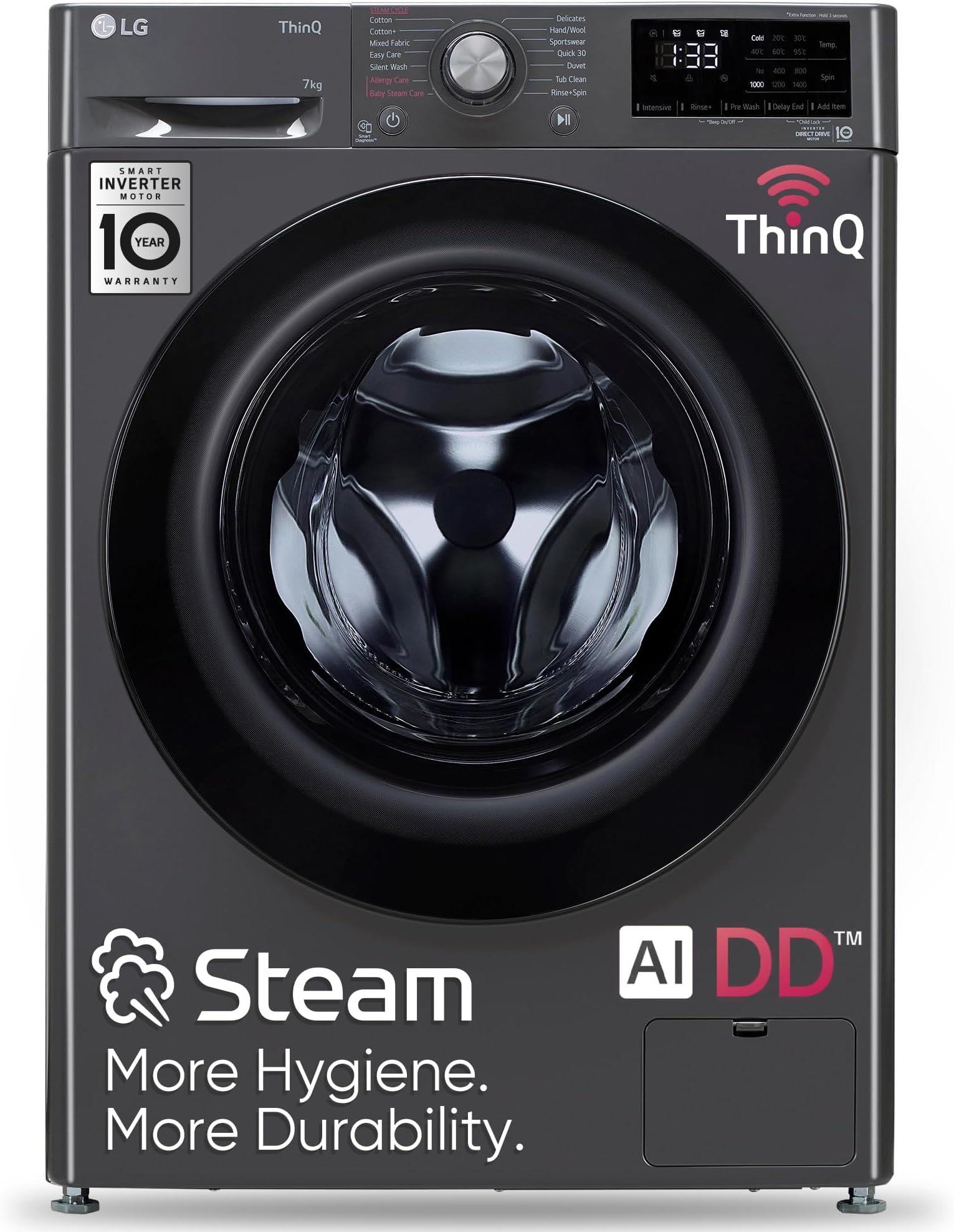 LG 7 Kg 5 Star Inverter Wi-Fi Fully-Automatic Front Load Washing ...