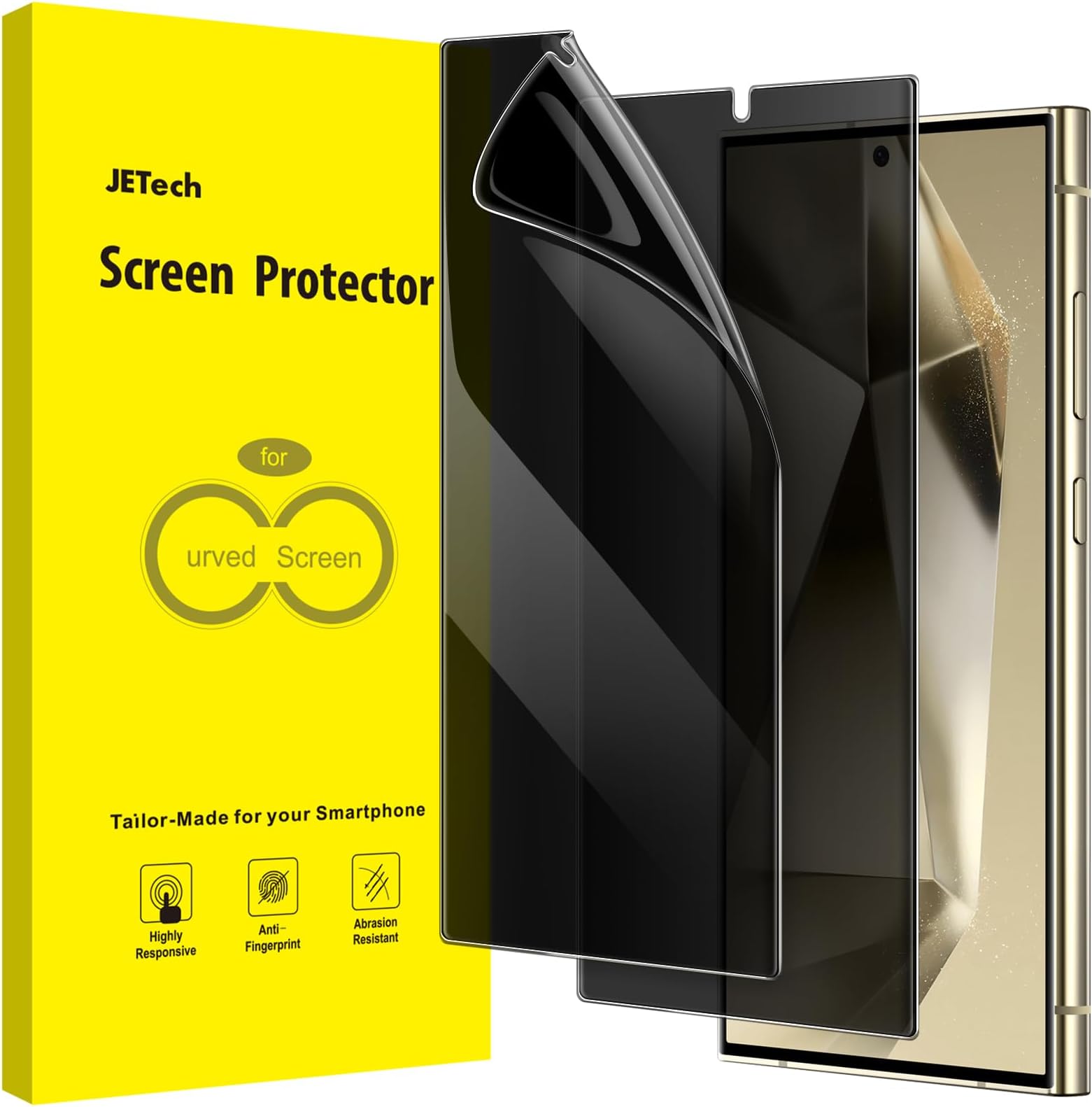 JETech Privacy Screen Protector for Samsung Galaxy S24 Ultra 5G 6.8 ...