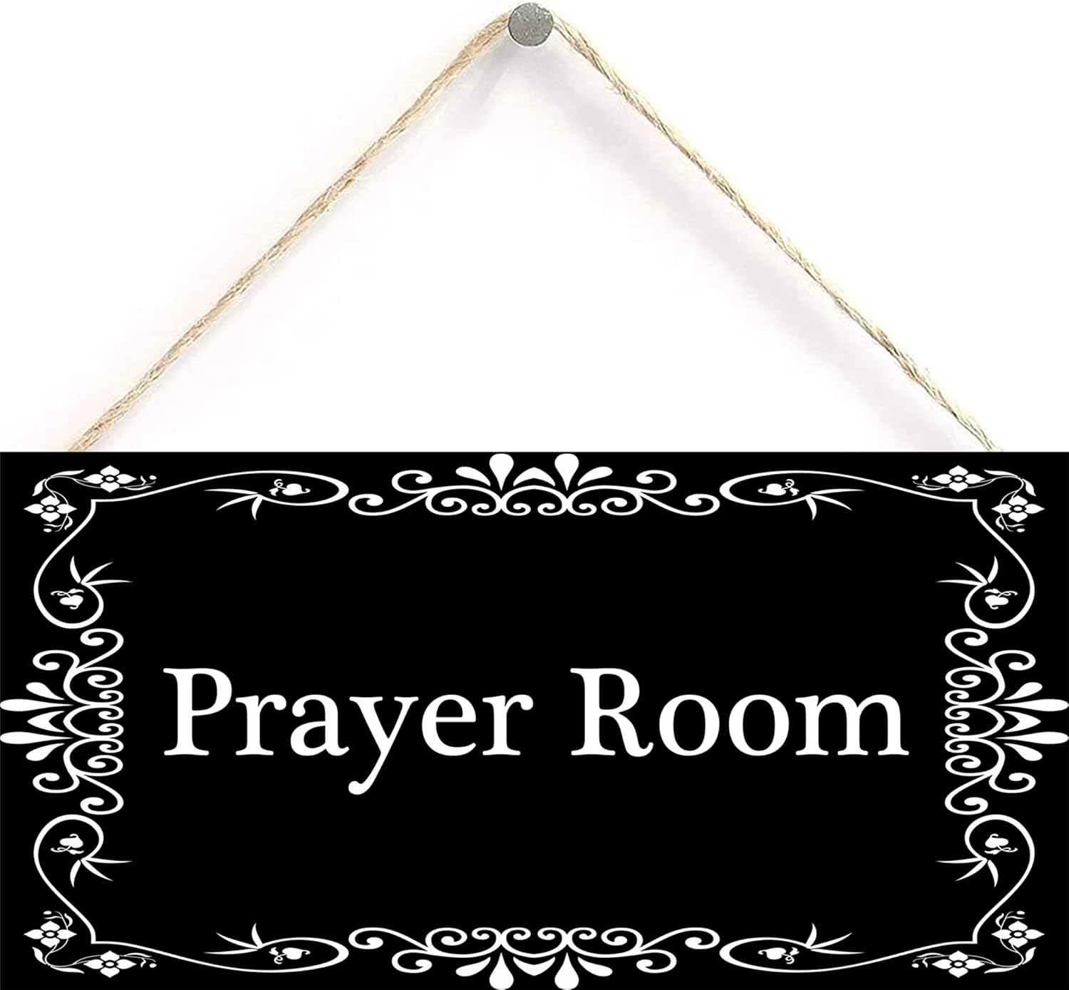 Amazon.com: Prayer Room Sign Hanging Sign Decorative Wood Sign Home ...