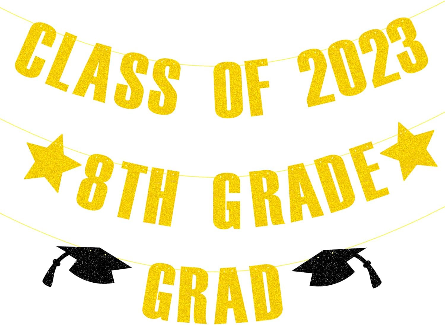 Amazon.com: Out Middle School Banner, Straight Outta 8th Grade Garland ...