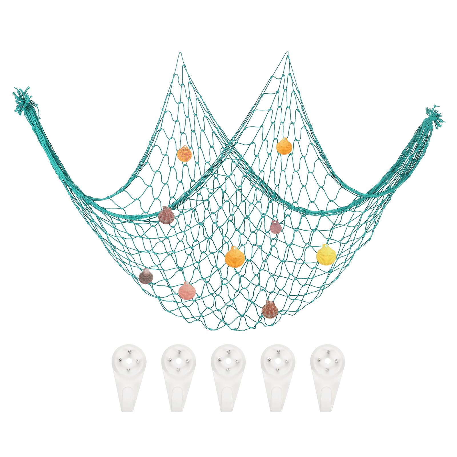 Amazon.com: uxcell Natural Shell Decorative Fishing Net 40"x80 ...