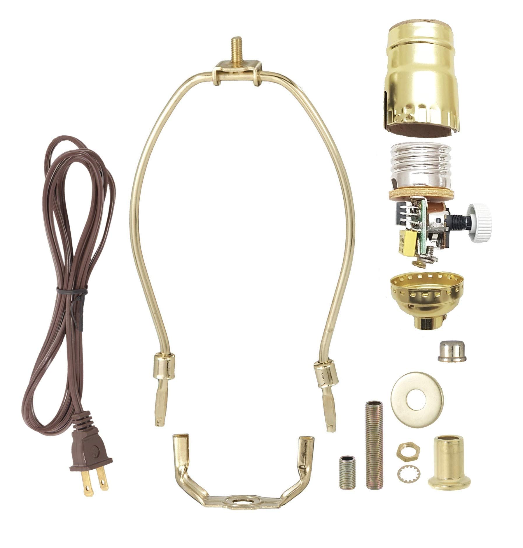 Amazon.com: B&P Lamp® Brass Plated Finish Table Lamp Wiring Kit with 10 ...