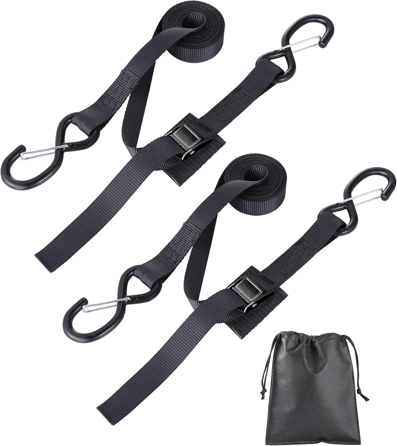 Amazon.com: Upgraded 1'' x 8' Tie Down Straps, Cargo Roof Rack Strap ...