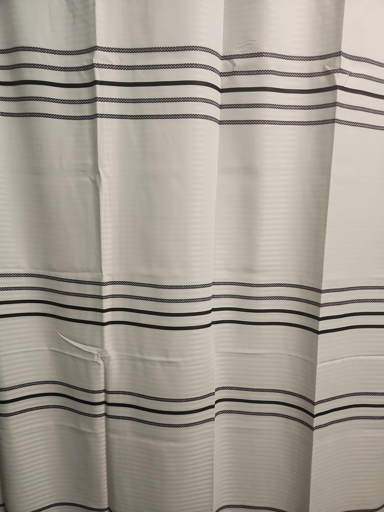 JINCHAN Polka Dot Shower Curtain, Modern Fabric White and Silver Shower ...
