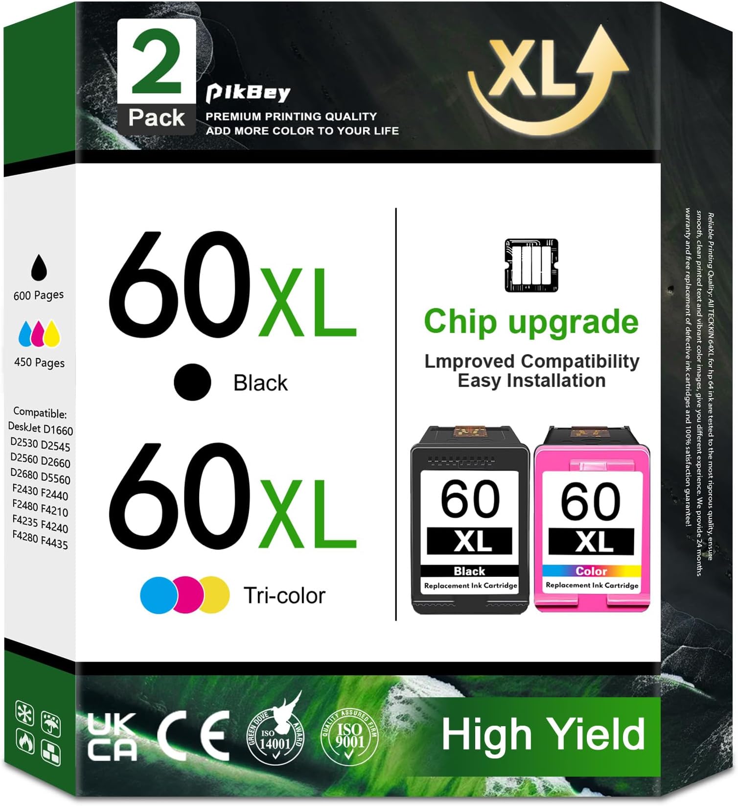 Amazon.com: HP 60 Black/Tri-color Ink Cartridges Combo Pack, Works with ...