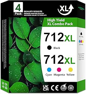 Amazon.com: 712 712XL 712 XL Ink Cartridge Combo Pack Replacement for HP DesignJet T210 T230 ...