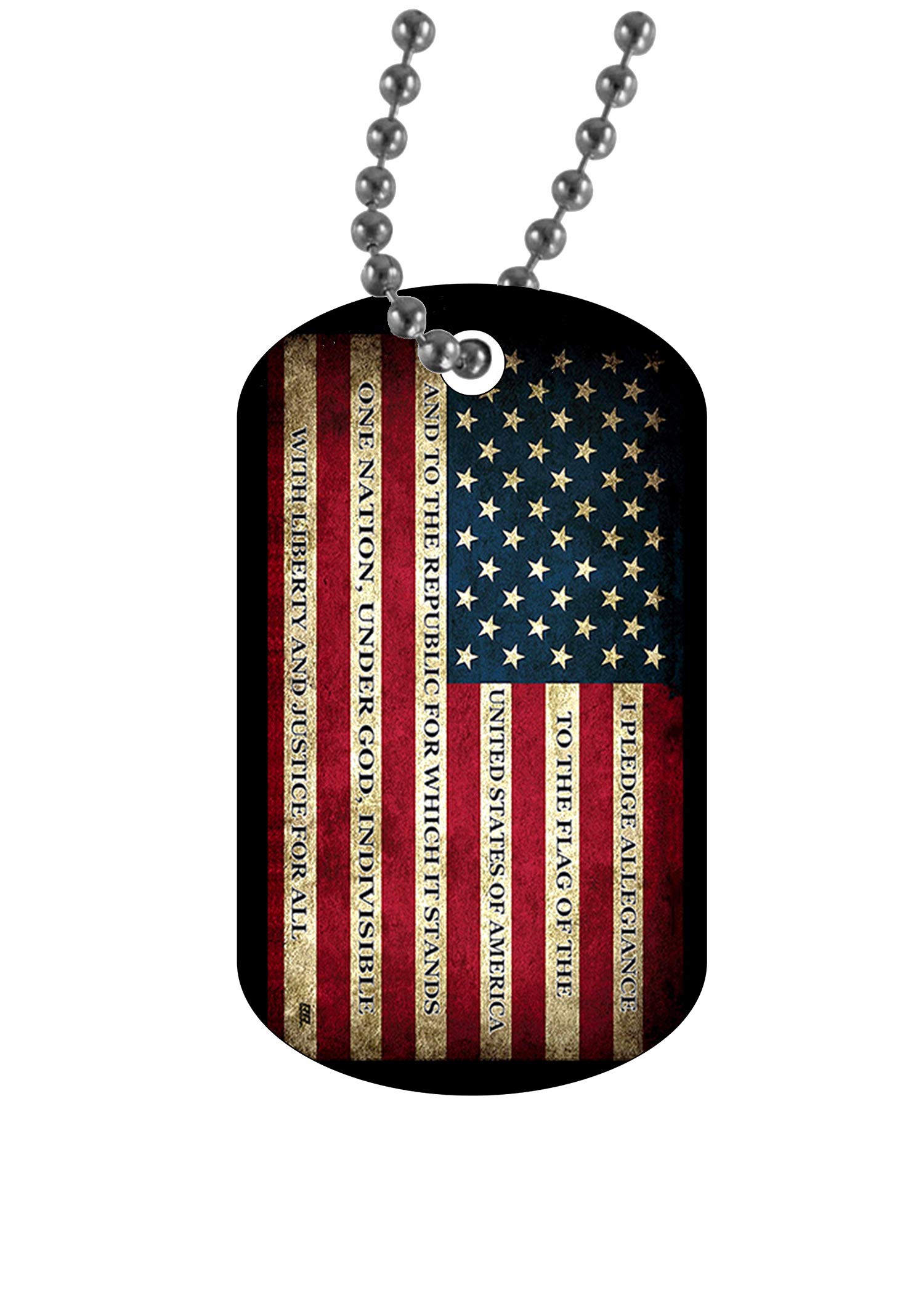 Rogue River Tactical USA American Flag Dog Tag Pendant Jewelry Necklace ...