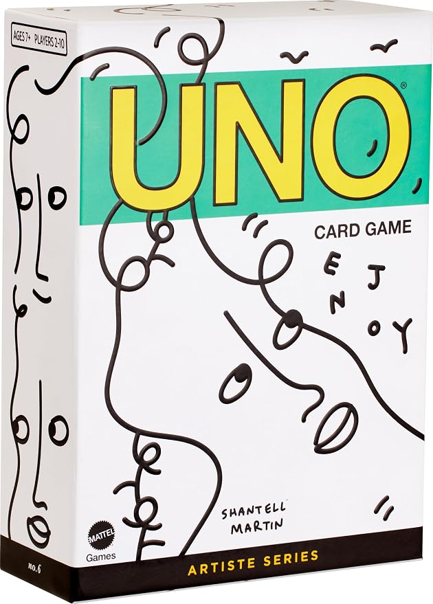 Amazon.com: Mattel Games UNO Artiste Shantell Martin Card Game for Kids ...