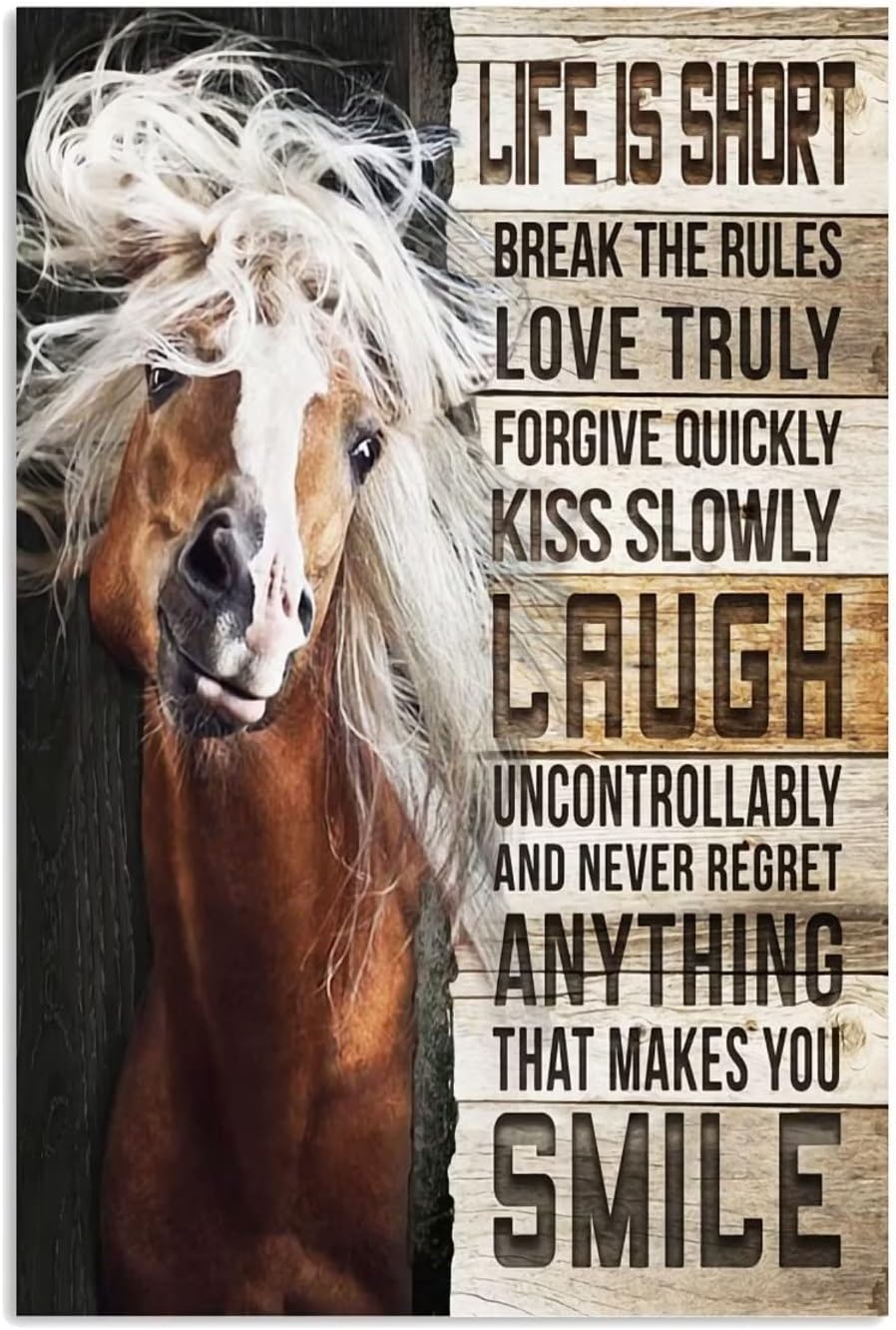 Amazon.com: Motivational Wall Art Horse Inspirational Quotes Office ...
