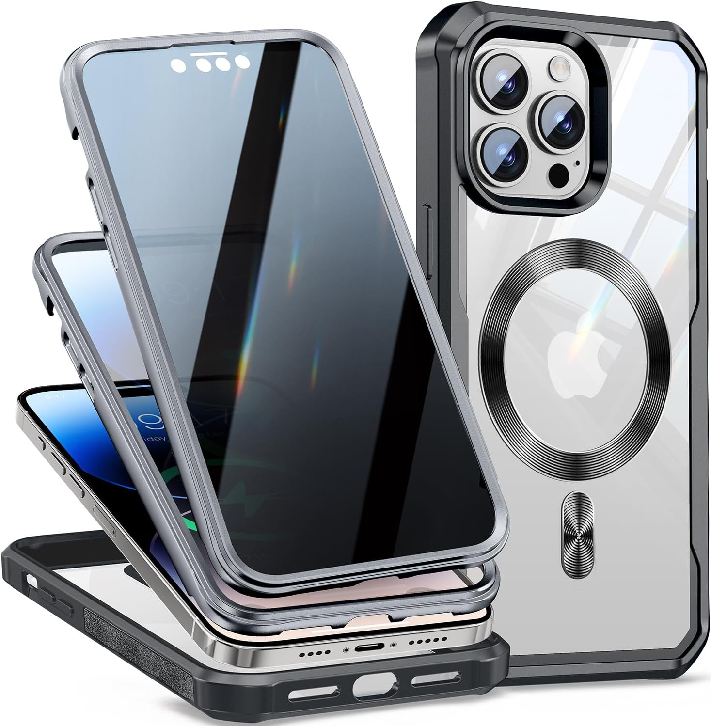 Amazon.com: [CD Loop+Privacy Screen Protector]Magnetic Case for iPhone ...
