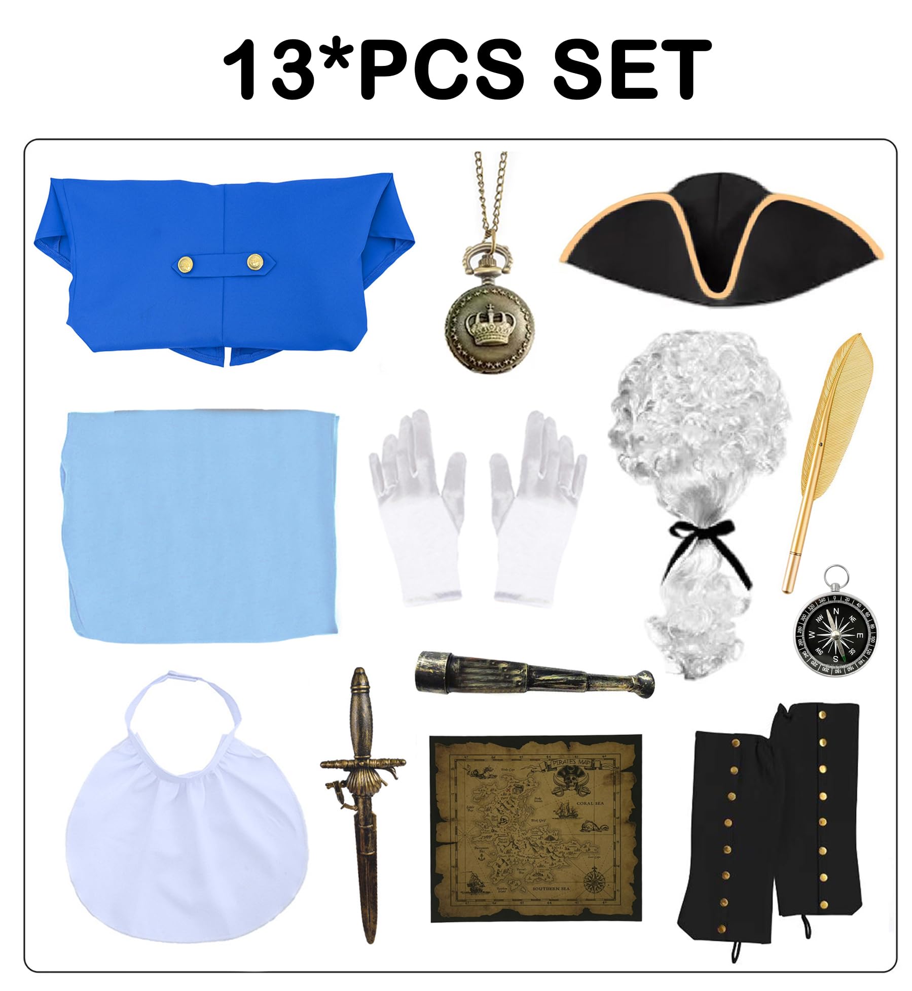 Snapklik.com : Akokvlar George Washington Costume For Kids Hamilton ...