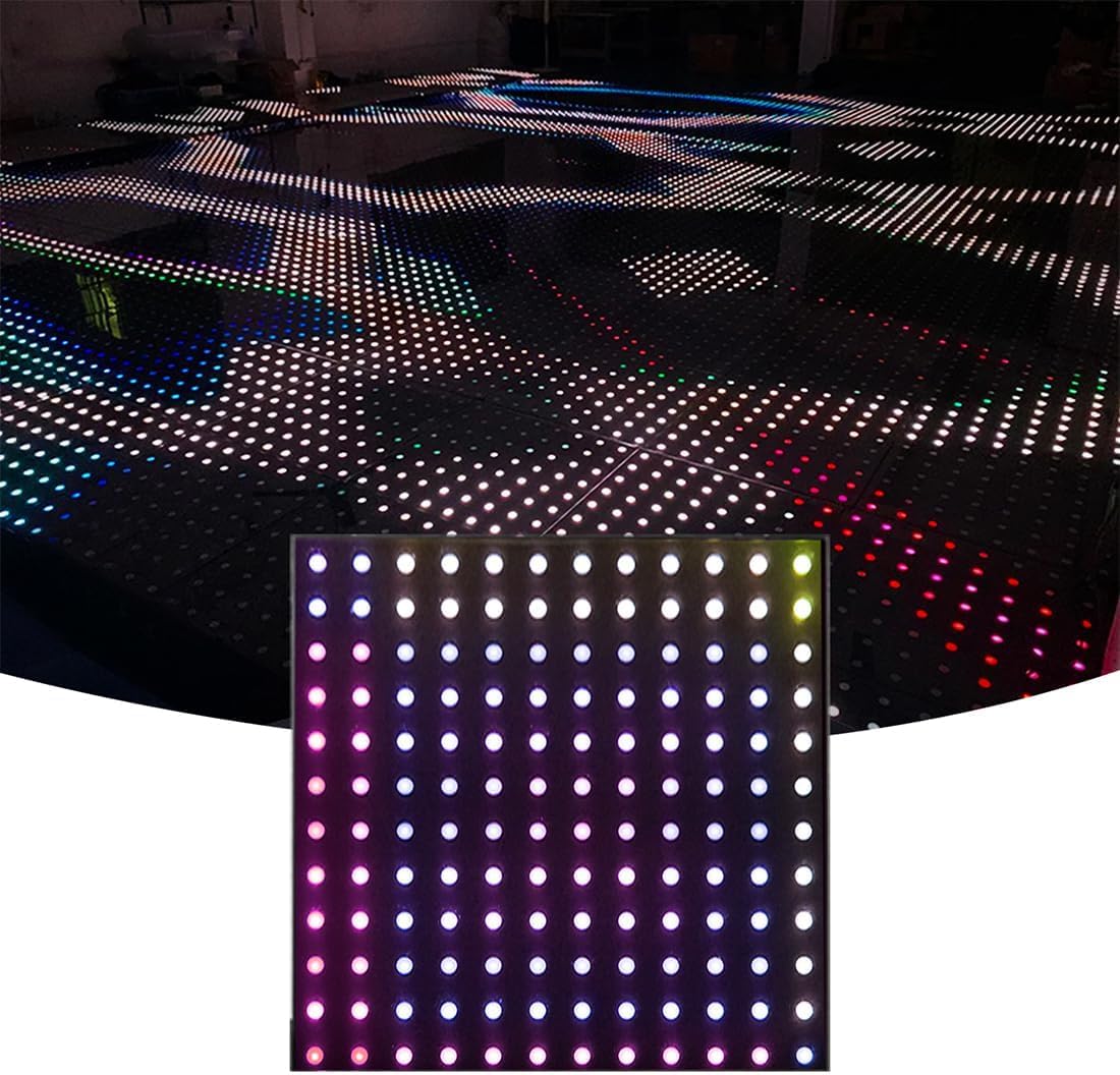 Amazon.com: MOKA SFX Pixel Mapping Led Dance Floor Tile Tempered Glass ...