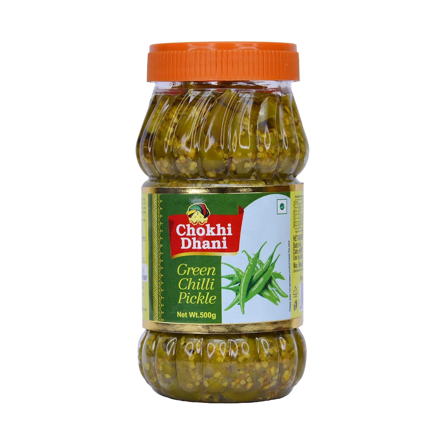 Chokhi Dhani Green Chilli Pickle Hari Mirch Ka Aachar - 500 gm : Amazon ...