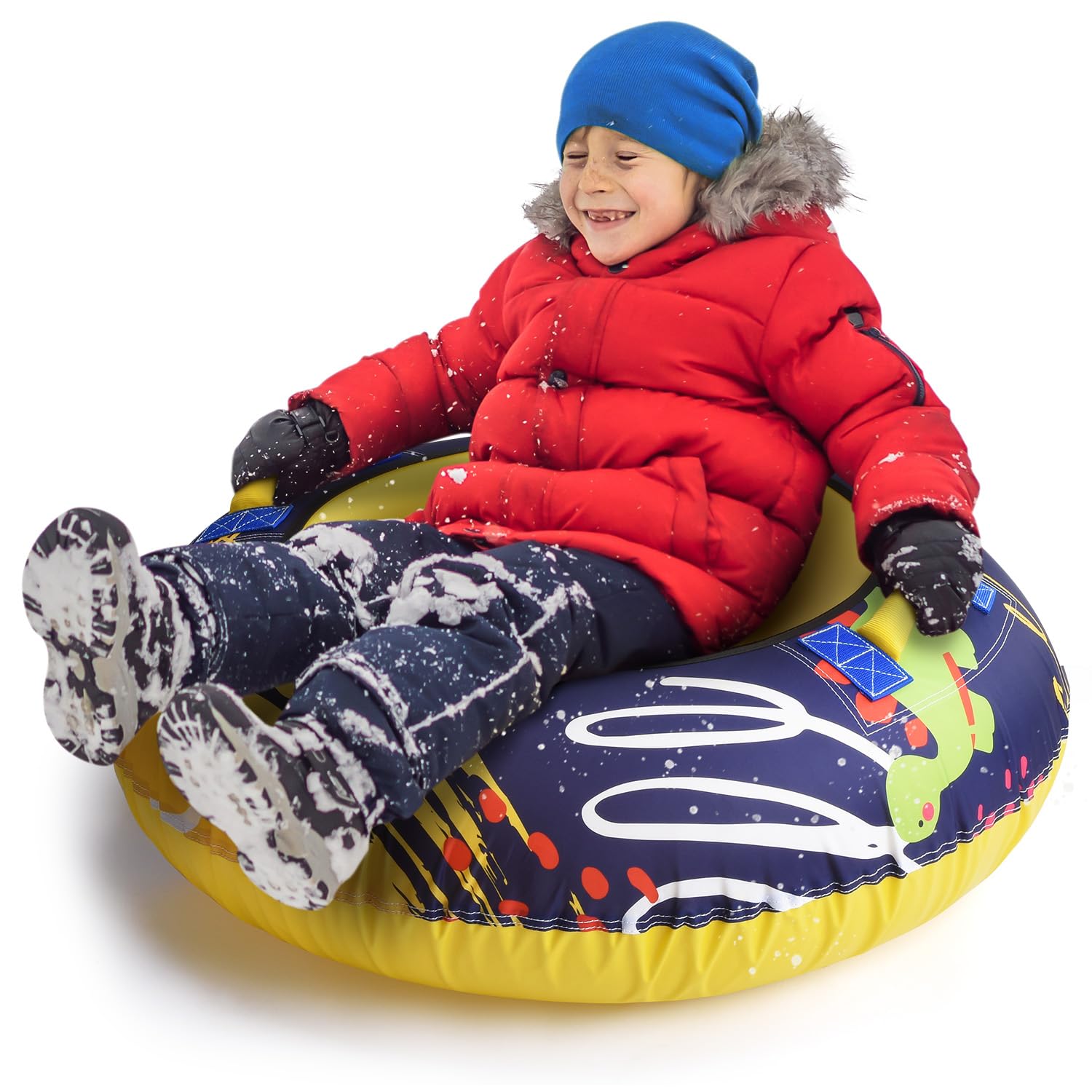 Amazon.com : Airefina Kids Inflatable Snow Tube with Cold Resistance ...