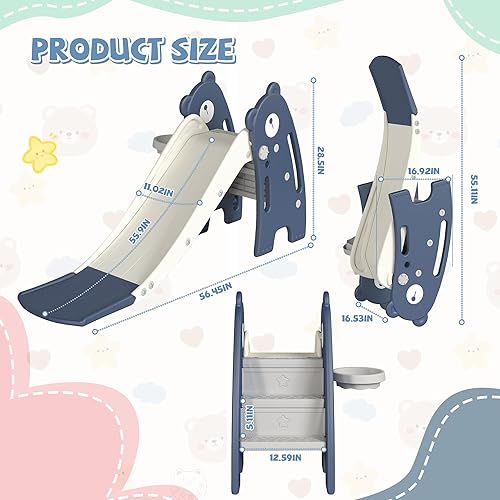 Juego de toboganes para niños pequeños, independiente con pendiente ...