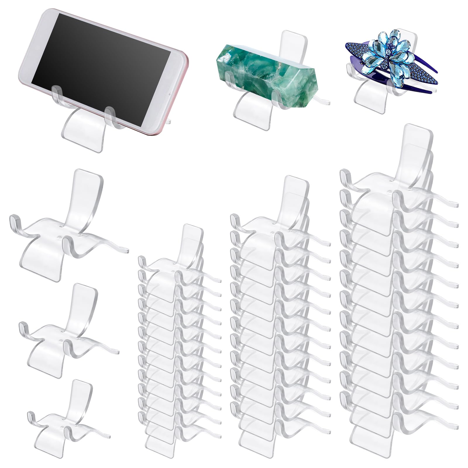 Amazon.com: HOFURME 36 Pcs Acrylic Display Holder Rock Stand Clear ...