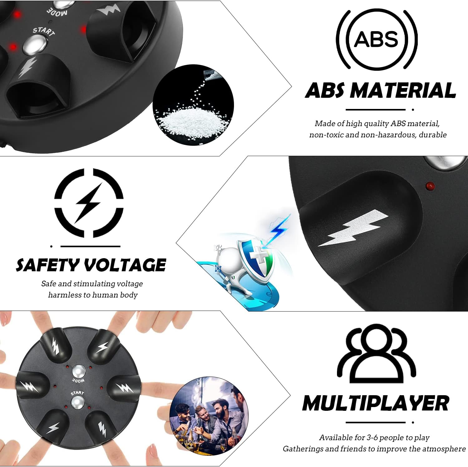 Buy DAFUZ Shock Roulette Party Game, New Lie Detector Test Shock Finger ...